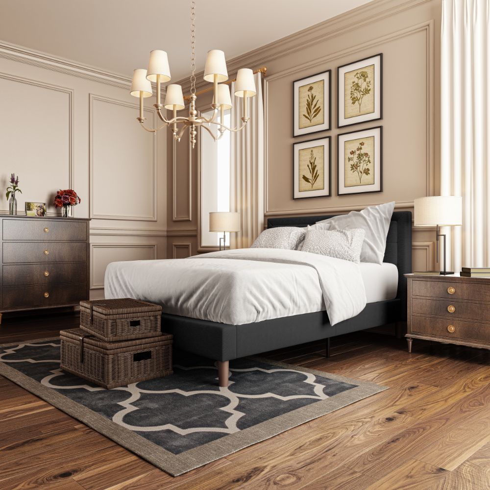 Grey bed platform store